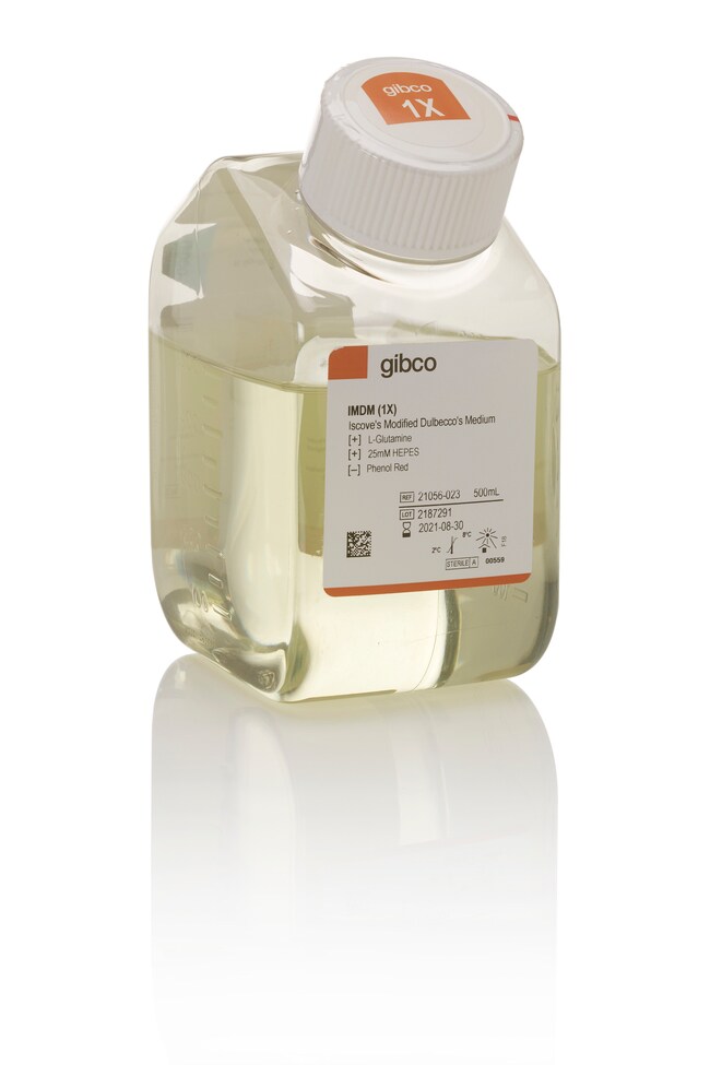 IMDM，不含酚红 500 mL | Buy Online | Gibco™ | thermofisher.cn